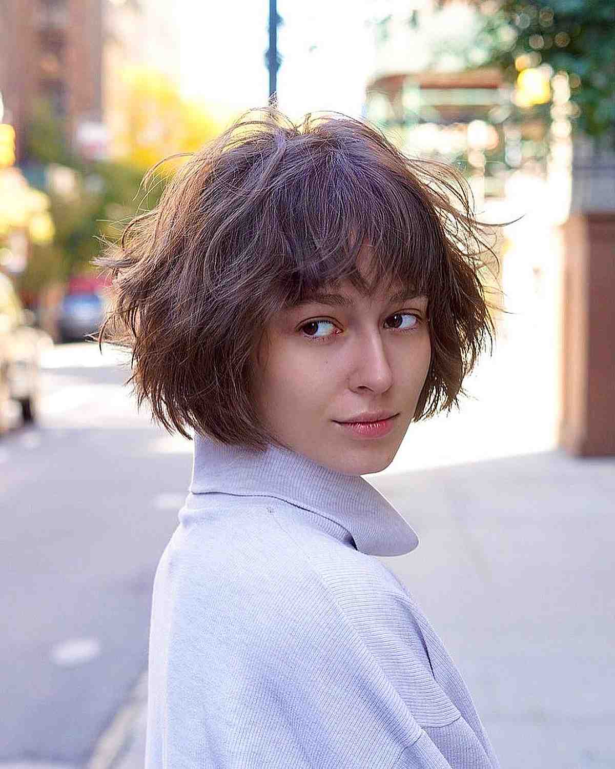 0 Adorable Textured Bob with Bangs You Must Check Out - Kappers Magazine