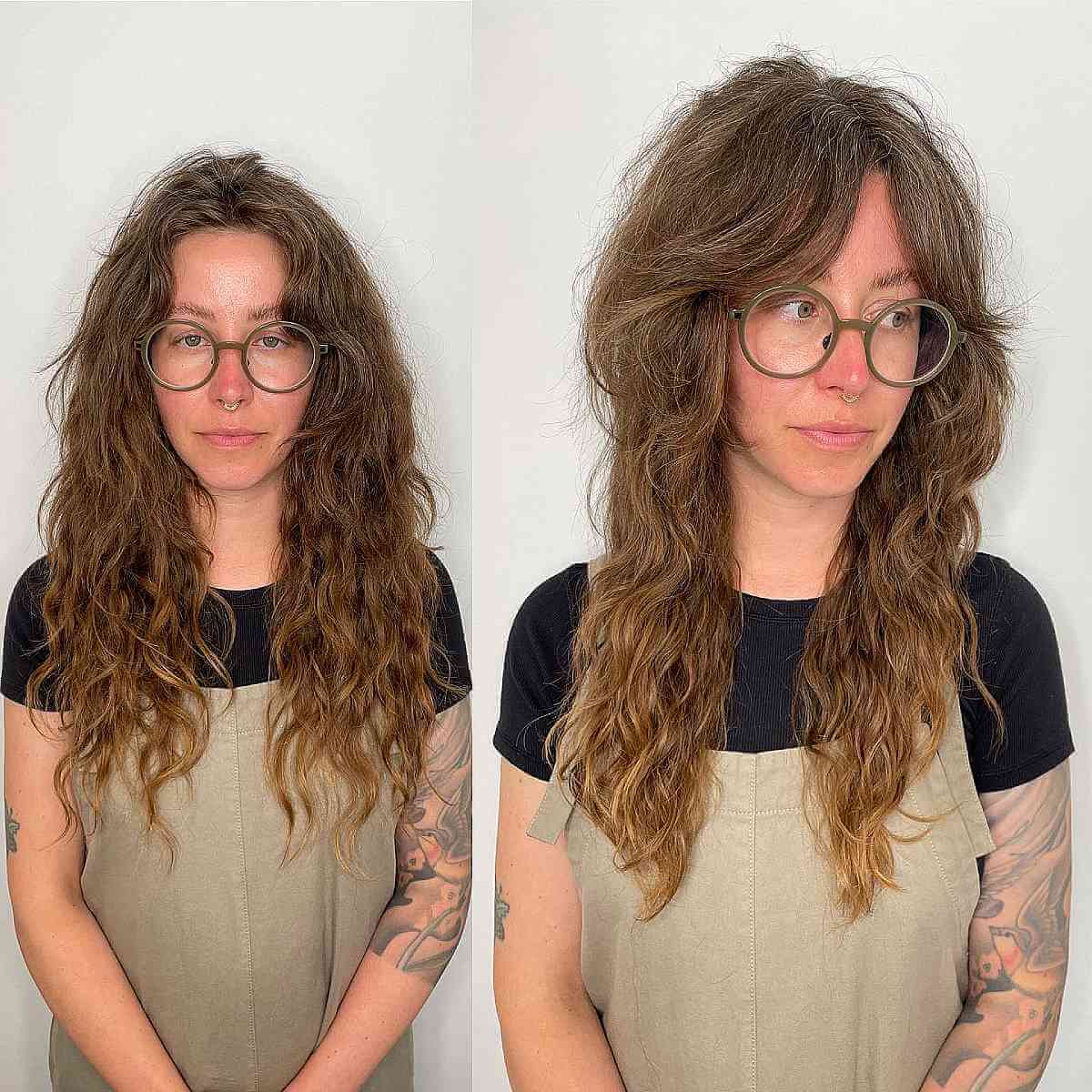 50 Long Shags Featuring Curtain Bangs for the Ultra Modern Look