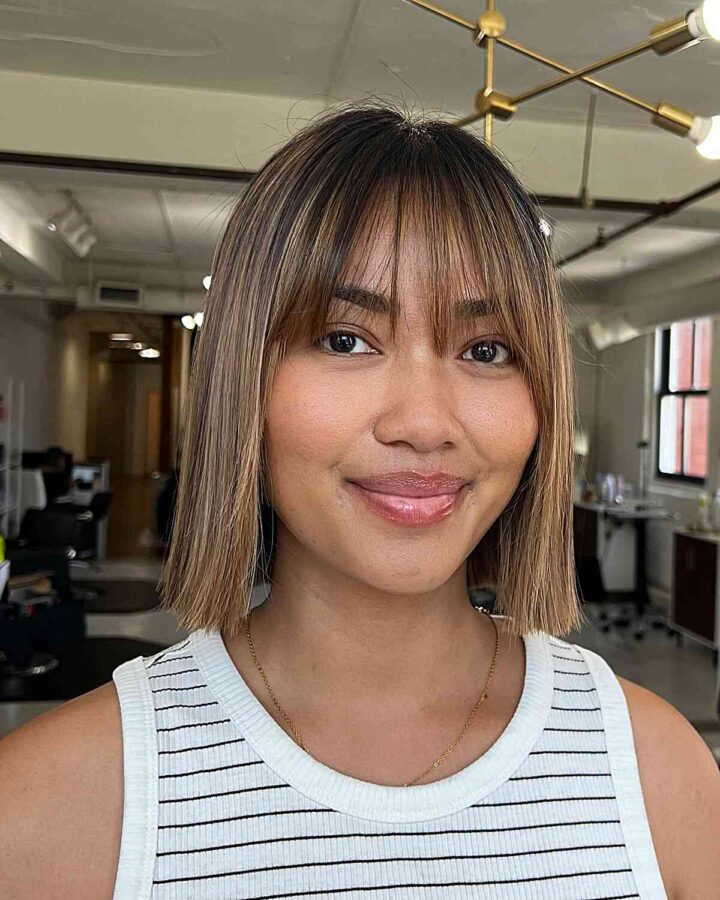 29 Cute Neck-Length Blunt Bob Cuts