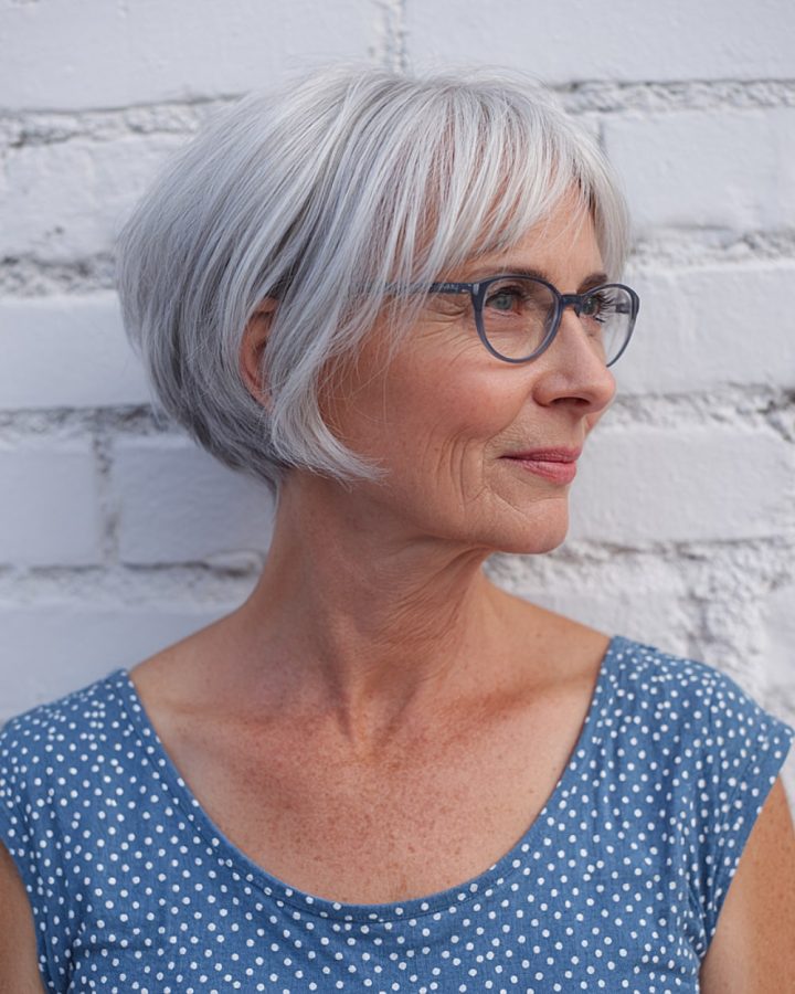 51 Lovely Layered Bob Haircuts for Women Over 60