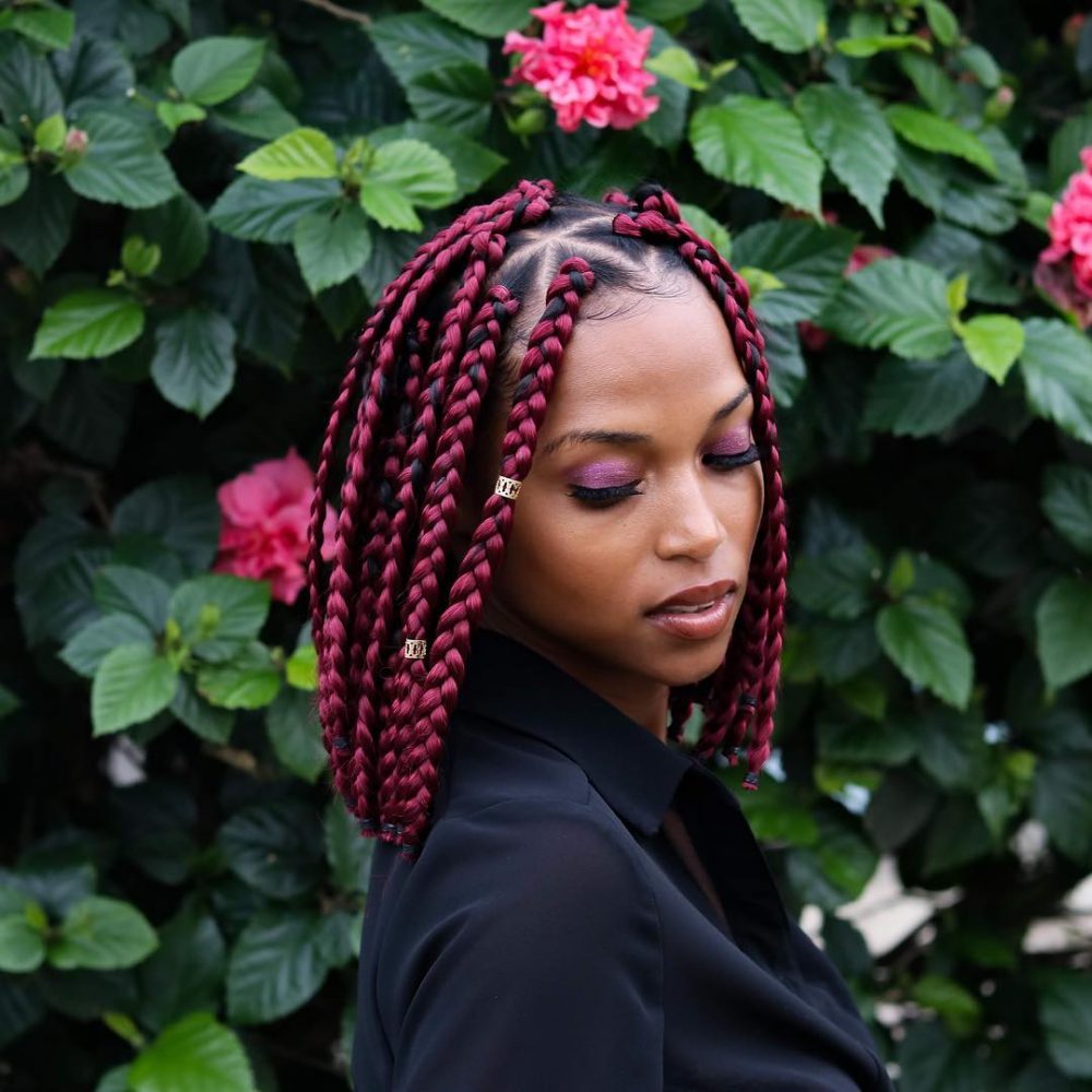 24 Exceptional Triangle Box Braids To Try Now