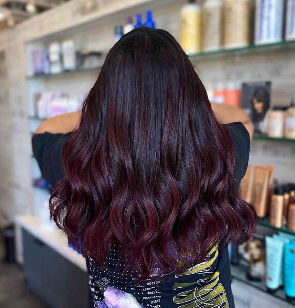25 Burgundy Balayage Hair Color Ideas for a Cool Reddish Hue