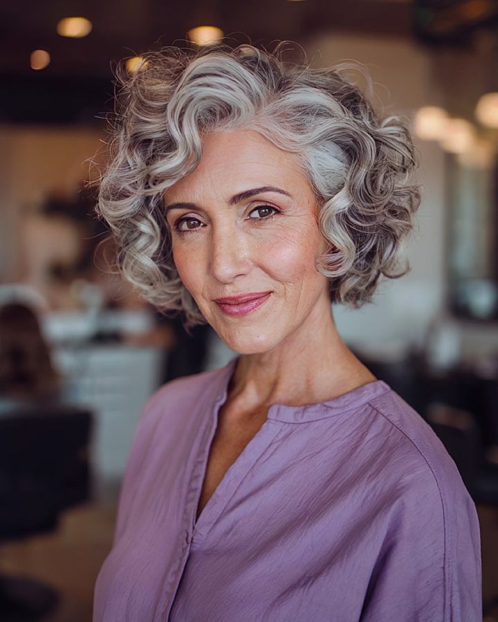 50+ Gorgeous Curly Bobs Older Women Will Love in 2025