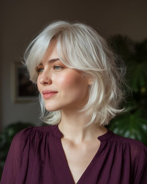 50 Shaggy Bob with Bangs Haircut Ideas for The Modern, Retro Girl