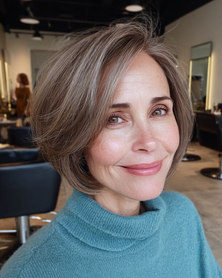 50 Most-Gorgeous Side Part Bob Hairstyles for a Fresh Start in Your 50s