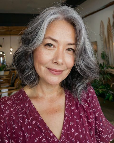 52 Stunning Ways To Do Grey Blending for Dark Hair