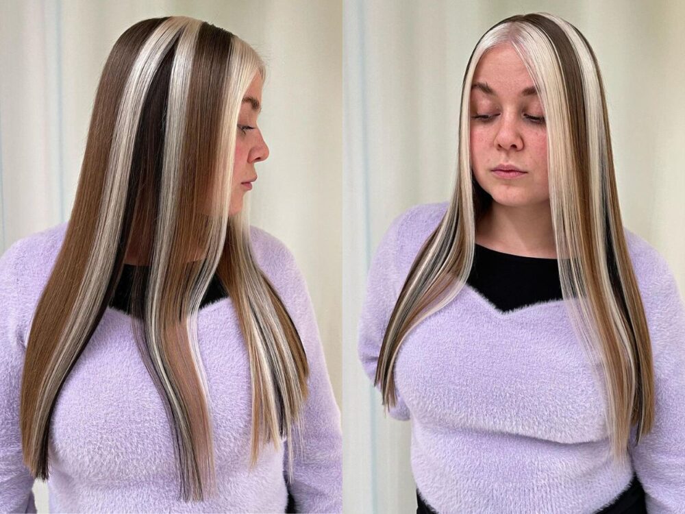 29 Skunk Stripe Hair Ideas to Try This Trend Yourself