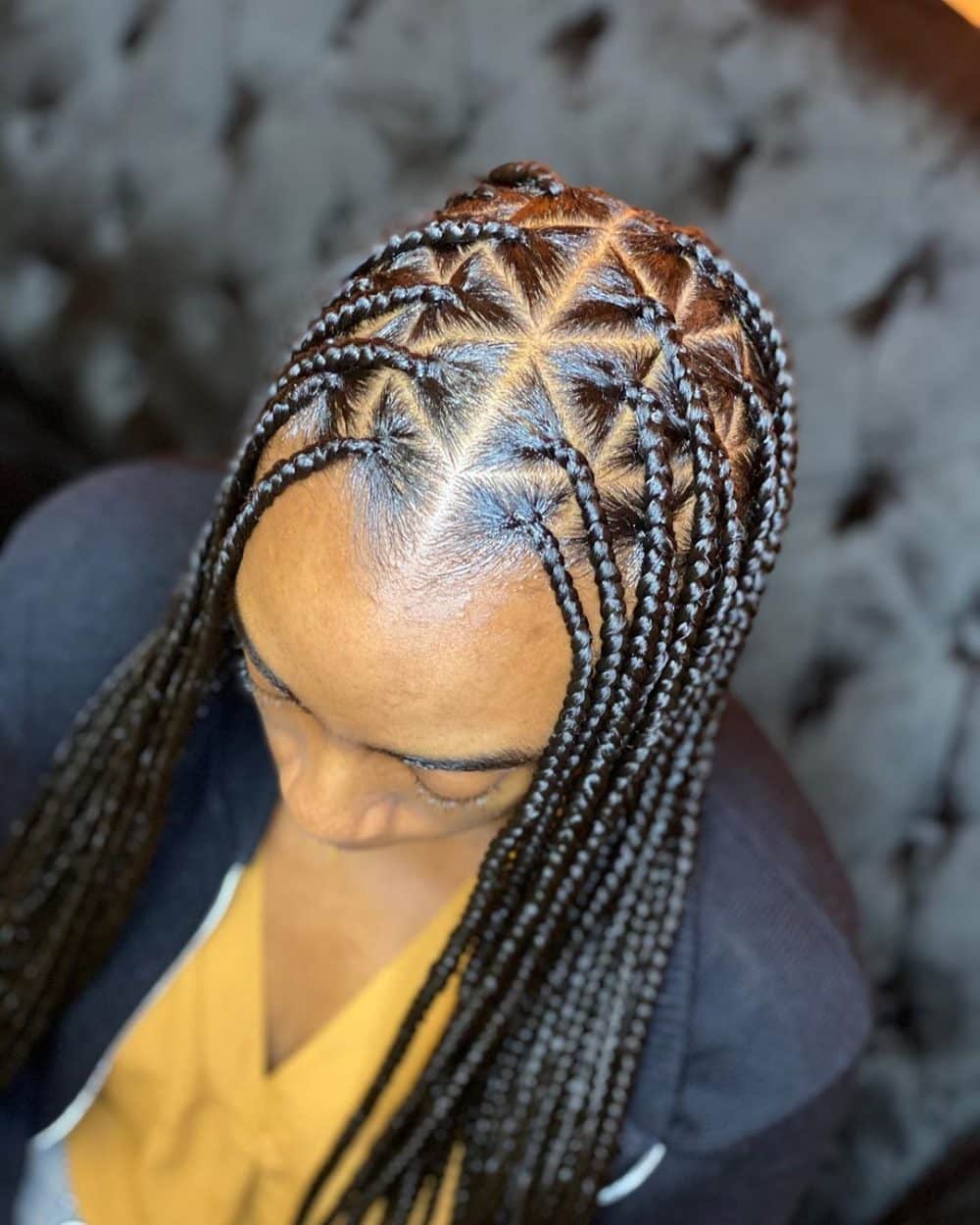24 Exceptional Triangle Box Braids To Try Now