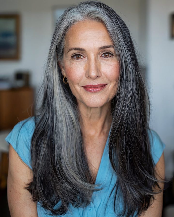52 Stunning Ways To Do Grey Blending for Dark Hair