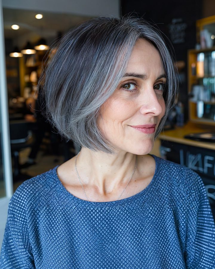 51 Stunning Ways To Do Grey Blending for Dark Hair