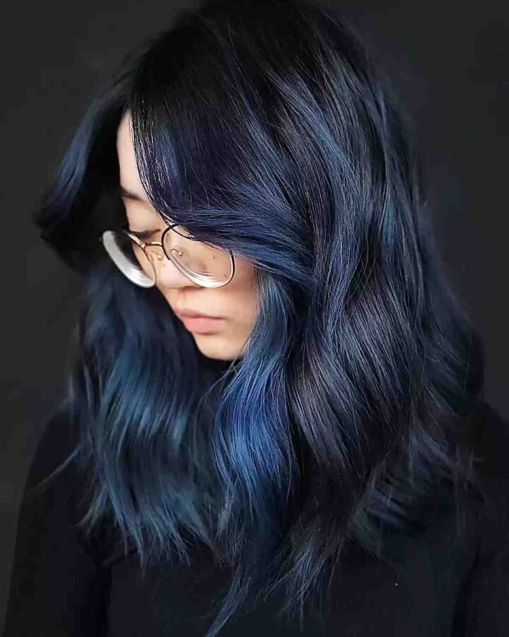 34 Jaw-Dropping Blue Balayage Hair Color Ideas