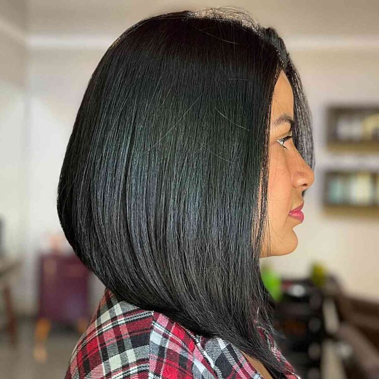 50 Long Angled Bob Haircuts for a Cool, Dramatic Look
