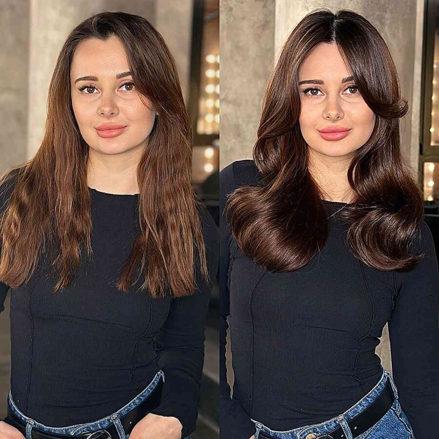 48 Flattering Hairstyles for Women with Big Foreheads