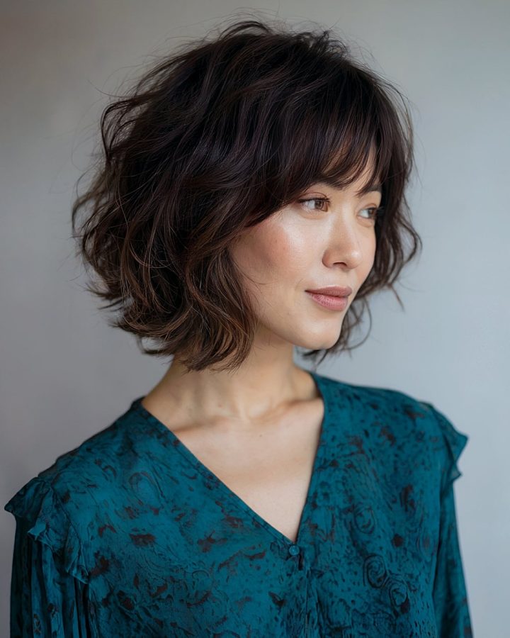 50 Shaggy Bob with Bangs Haircut Ideas for The Modern, Retro Girl