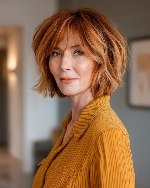 20+ Youthful Choppy Bob Ideas for Women Over 50 in 2025