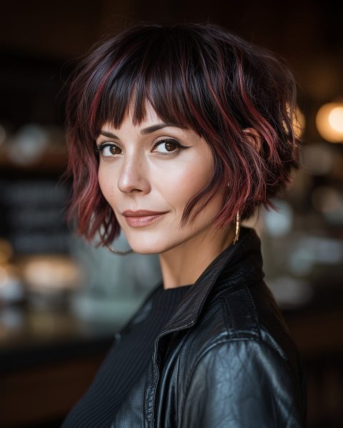 50 Shaggy Bob with Bangs Haircut Ideas for The Modern, Retro Girl