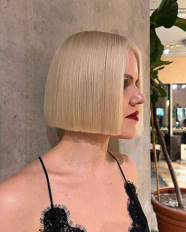 56 One-Length Bob Haircut Ideas for a Sleek Look