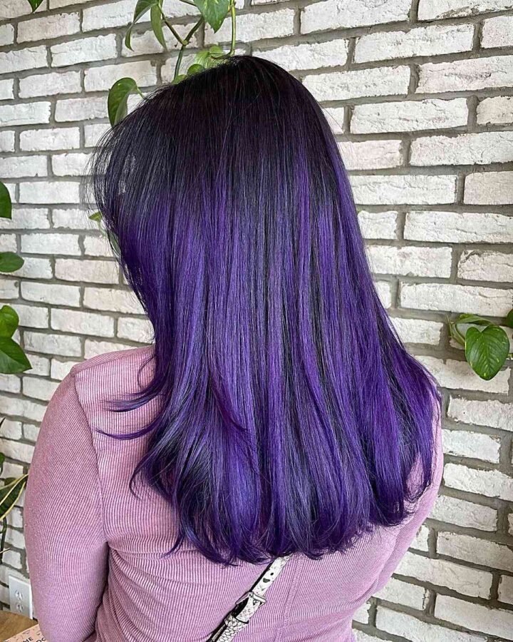 26 Midnight Purple Hair Color Ideas You Can’t Miss