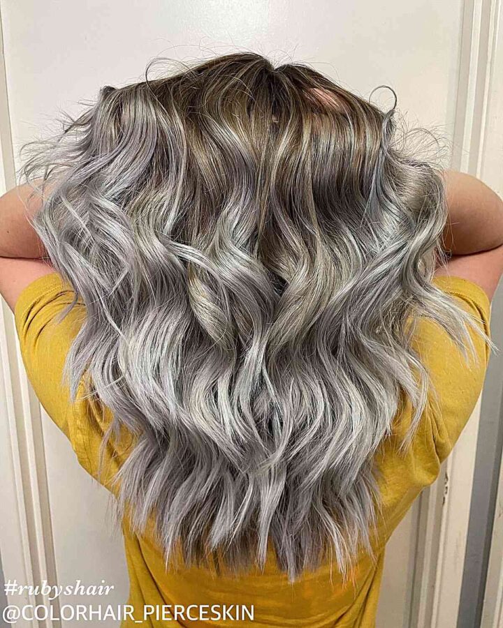 The Silver Balayage Hair Color Is Gorgeous - Here Are 25 Pictures That ...