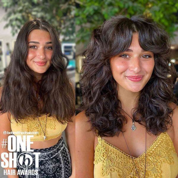 38 Coolest Shoulder-Length Hair with Curtain Bangs You've Gotta See