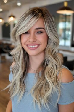 19 Beautiful Long Layered Haircuts with Side Bangs for 2026