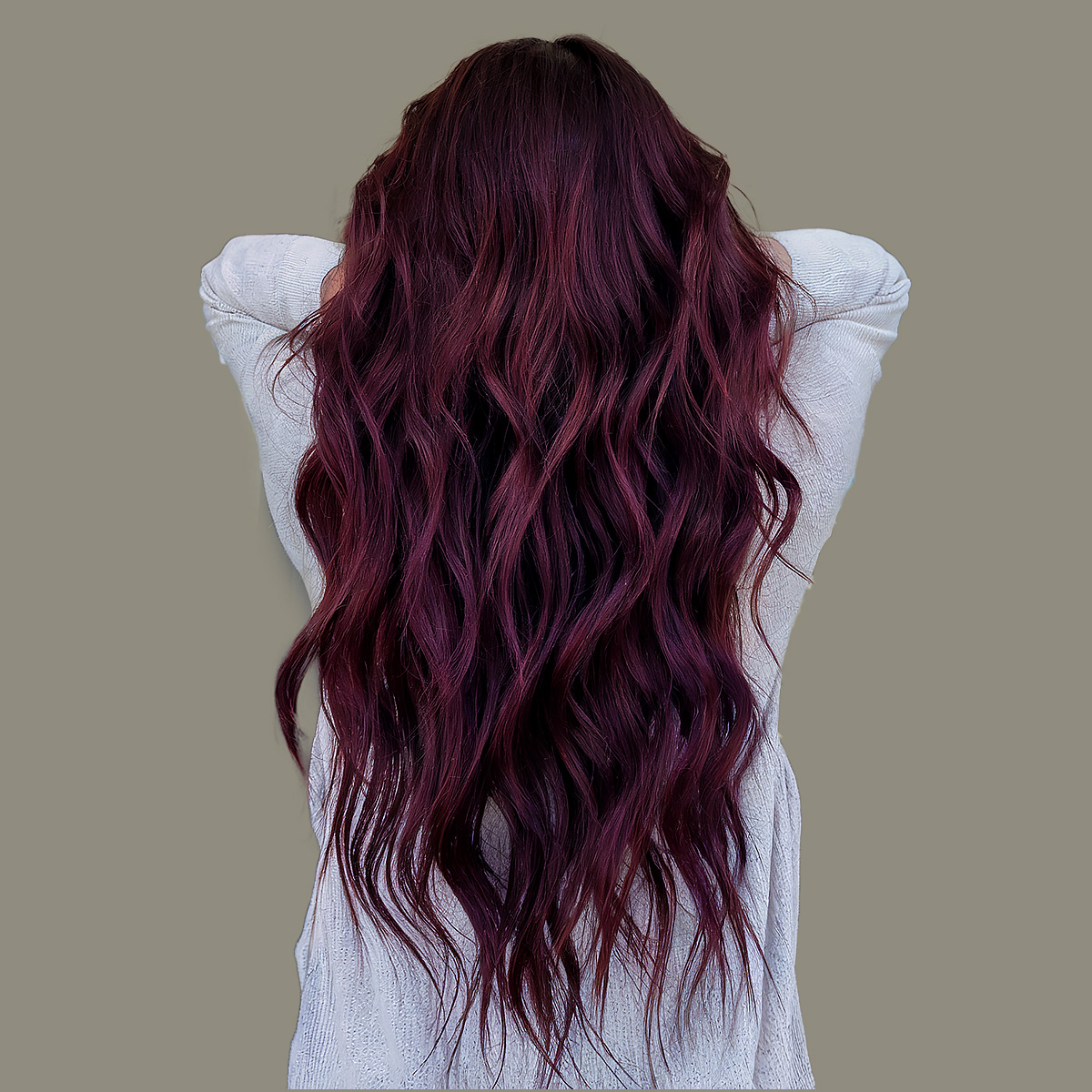 Wine Dark Red Hair