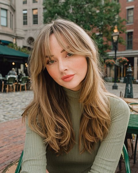 20+ Flattering Wispy Bangs for Big Foreheads to Try in 2025